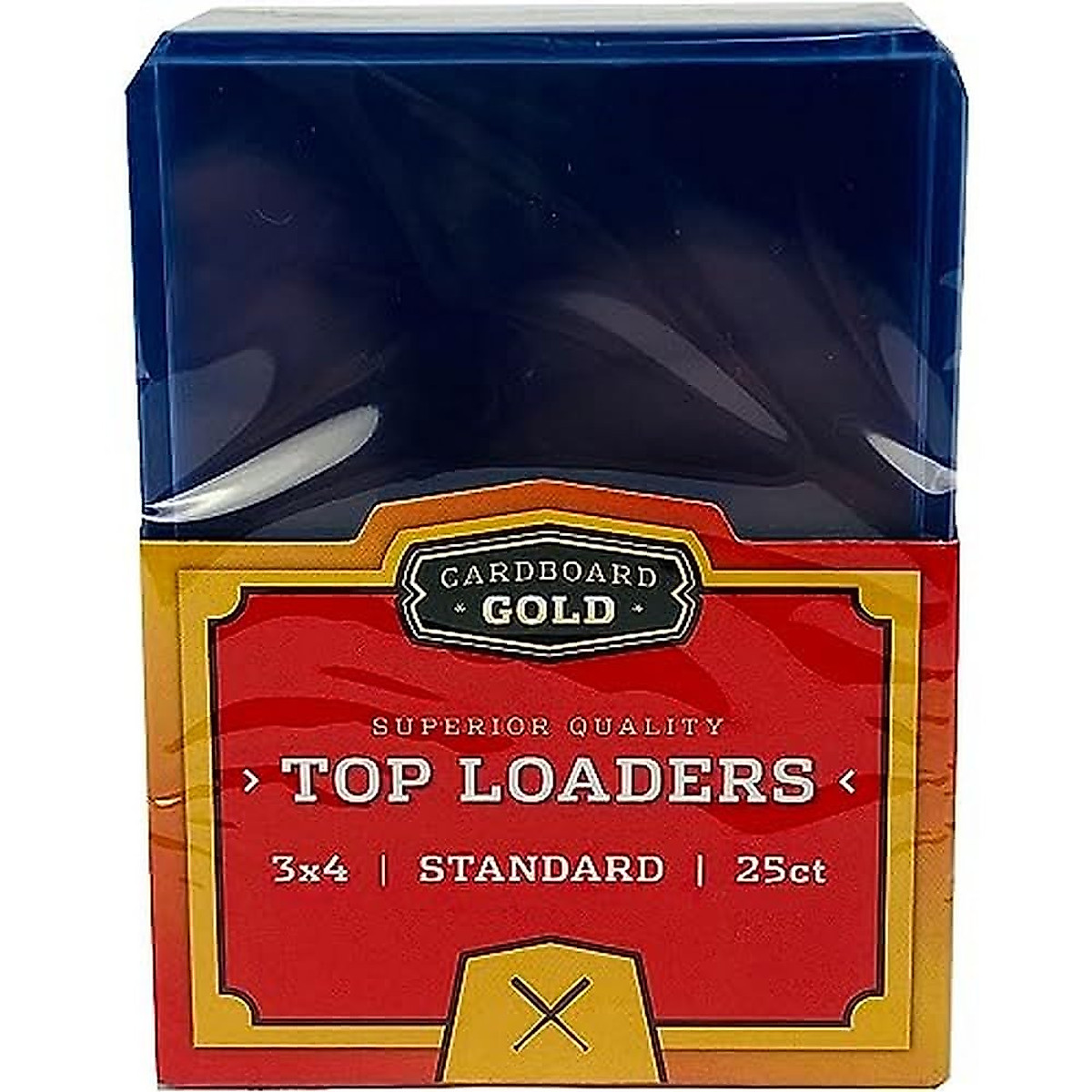 Cardboard Gold - 35pt Top Loaders for Cards - 25 Count - Premium 3x4 Inch Trading Card Toploaders - Protect Your Baseball and Sports Cards with These Crystal Clear Hard Plastic Sleeves Protectors