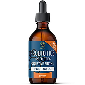 Probiotic for Dogs with Natural Digestive Enzymes. A Prebiotics + Digestive Enzyme Product for Dogs + Pumpkin. 120 Servings. Diarrhea & Upset Stomach Relief + Gas, Constipation, and Allergy Relief.