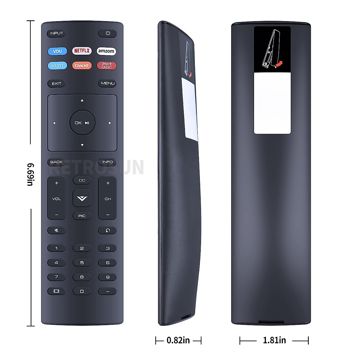 Universal Remote Controller for Vizio Smart TV，XRT136 Replacement Compaitble for All Vizio UHD LED LCD HD 4K HDR and More TVs(D-Series E-Series P-Series V-Series)