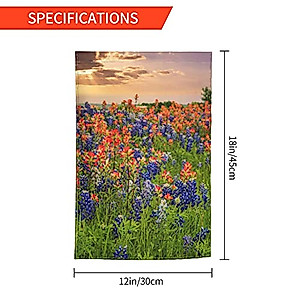 12x18in Garden Flag Texas Bluebonnets Scenery Double Sided Christmas Garden Flag Outdoor Decorative Flags For Winter Outdoor Garden Yard Lawn Christmas Easter Decoration