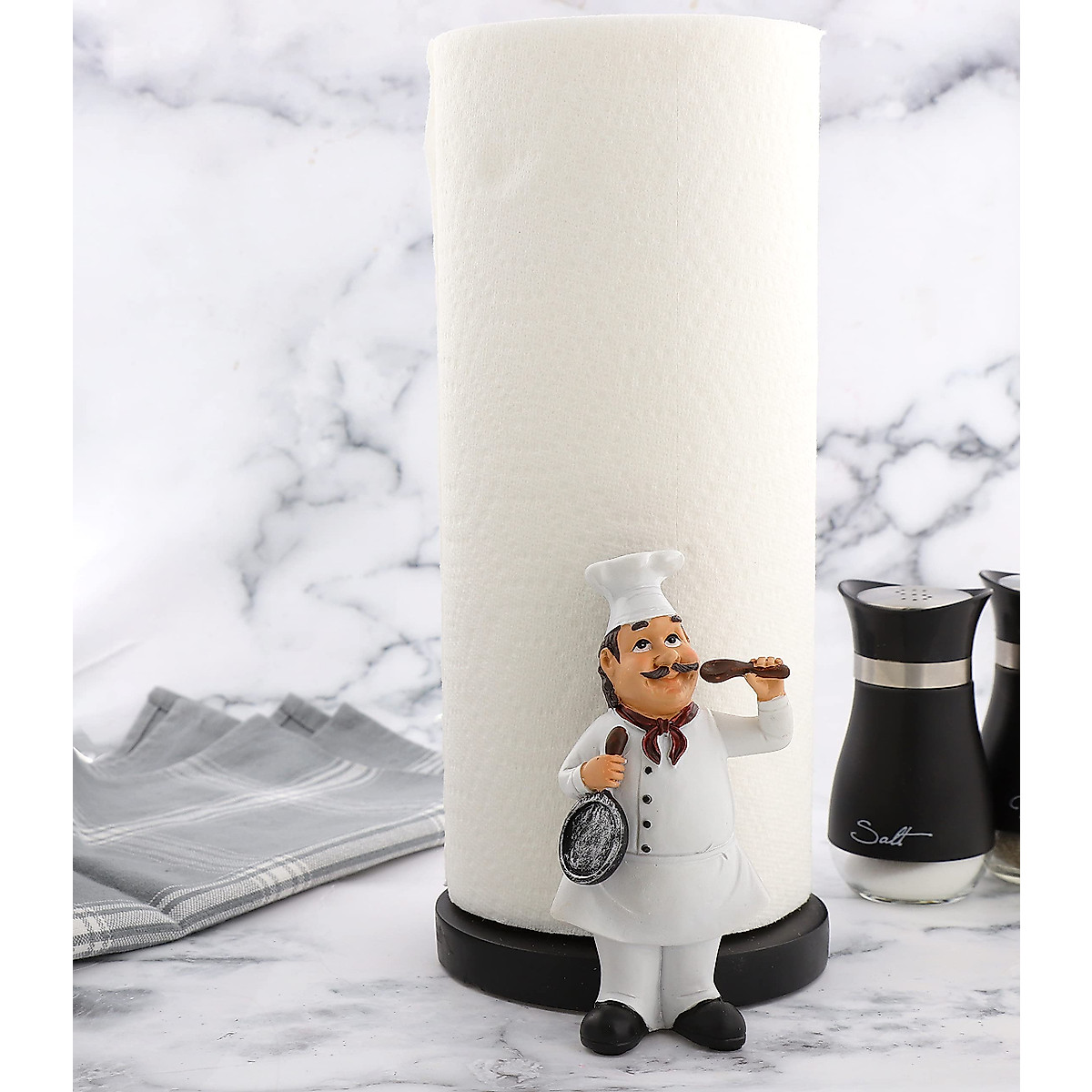 Fat Chef Figurine Paper Towel Holder Chef Kitchen Décor Collection