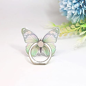 Bzybel 5pcs Butterflies Pattern Cell Phone Ring Holder Electronics Ring Holder Stand Finger Ring Kickstand Compatible Various Mobile Phones or Phone case,All Smart Phone,Pad