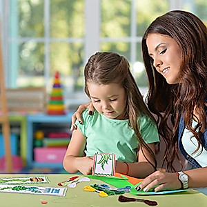 Caydo 3 PCS Cross Stitch Bookmark Kits, Stamped Embroidery Bookmark Kit for Kids Adults Beginner, DIY Counted Crossstitch Christmas Gift for Book Lovers(Green Plants)