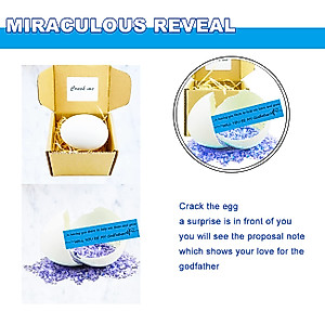MUFUN Godfather Proposal Egg, Will You Be My Godfather, Be My Godfather Egg with Surprise for Best Friend, Brothers, Uncles