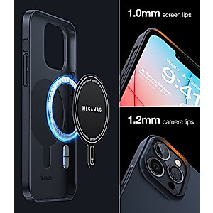 TORRAS Magnetic Slim Fit for iPhone 12 Pro Max Case Ultra Thin [Compatible with MagSafe] Velvety Touch Matte Hard PC Cover Protective Anti-Fingerprint Anti-Scratch iPhone 12 Pro Max Phone Case, Black