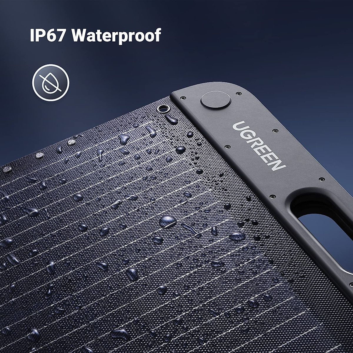 UGREEN 200W Portable Solar Panel for PowerRoam Power Station - 200 Watt Foldable Solar Panel Charger with Adjustable Kickstand for RV, Camping, Outdoors, Blackouts, and More