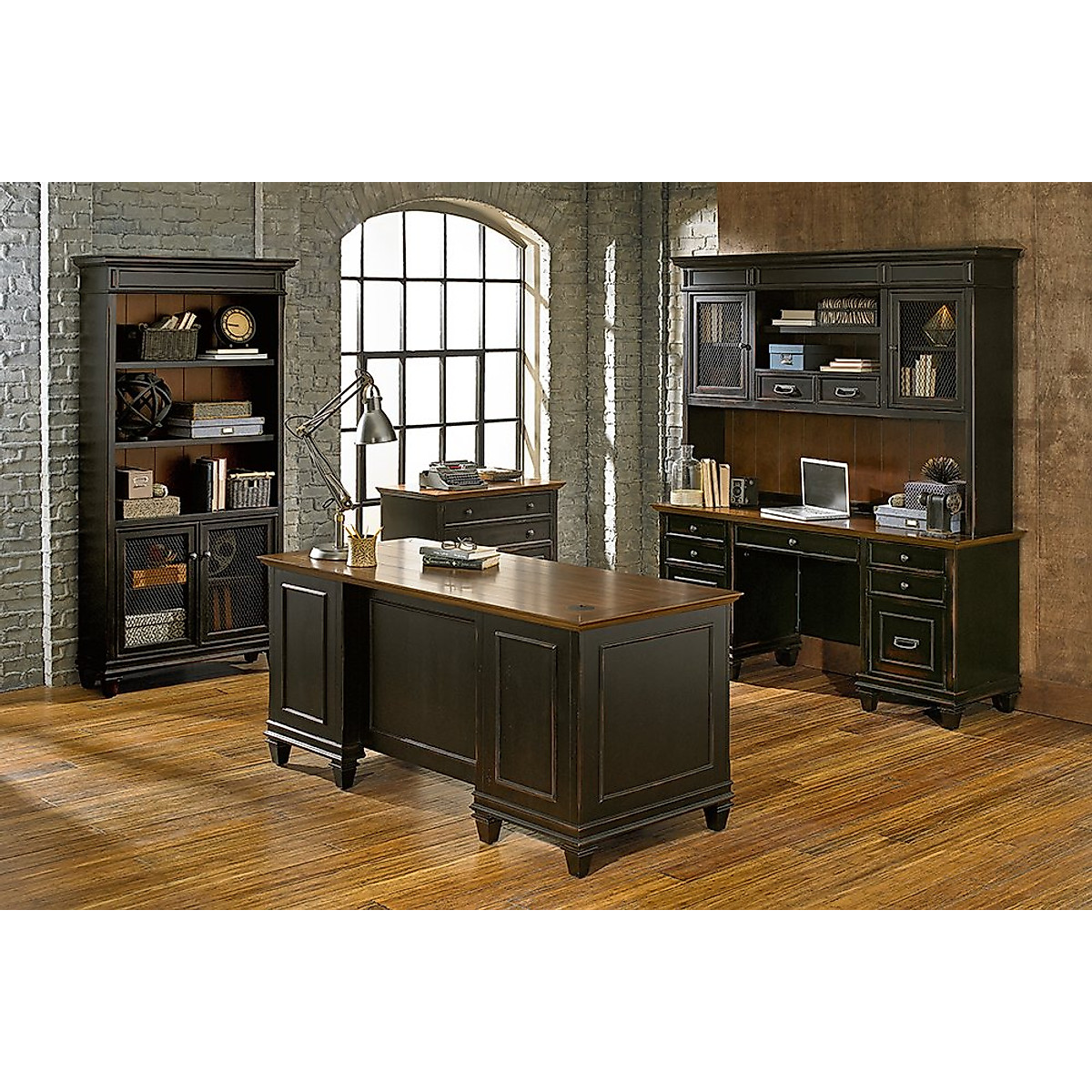 Martin Furniture Hartford Hutch, Brown - Fully Assembled