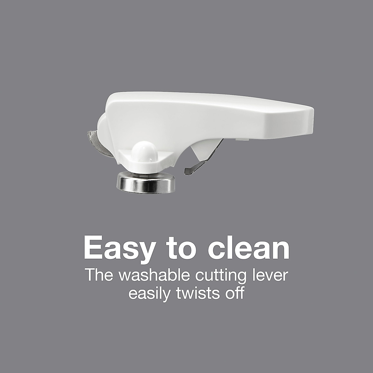 Proctor Silex Power Electric Automatic Can Opener for Kitchen with Knife Sharpener, Twist-off Easy-Clean Lever, Cord Storage, White (75224PS)