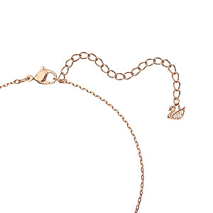 SWAROVSKI Una Women's Clover Pendant Necklace with Pink and White Crystals on a Rose-Gold Tone Finished Chain