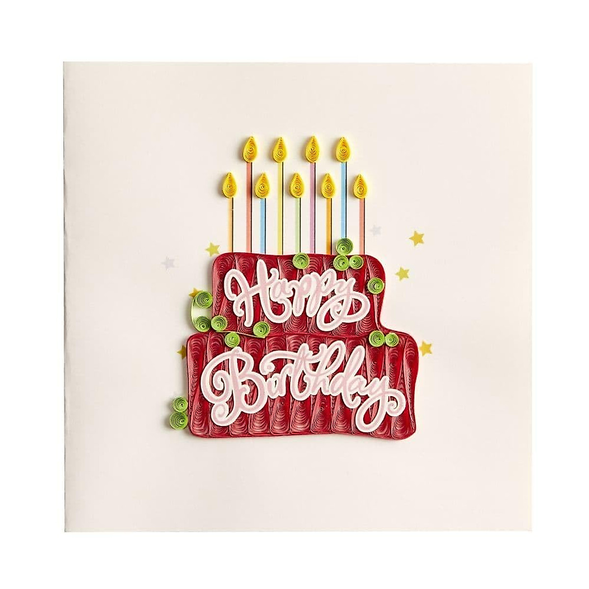 NIQUEA.D, Red Cake Quilling Birthday Card