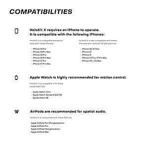 HoloKit X - Stereoscopic AR Headset for iPhone - Metallic Gray (1pc Included)