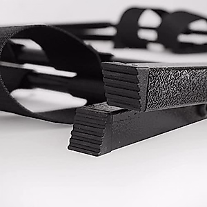 Heavy Duty Luggage Rack Folding Metal Suitcase Luggage Stand with Storage Shelf-2 Tiers, Black