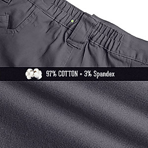 NAVEKULL Men's Work Cargo Pants Lightweight Tactical Pants for Men Stretch Cotton Military Army Combat Slim Fit Hiking Outdoor Trousers with Multi Zipper Pockets