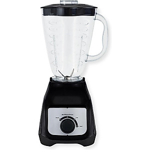 Generic 2195809 Classic 3-Speed Blender, Black; 3 Manual Speeds; 6-cup Blending Jar with Pre-marked Measuremet Lines; 700W High-torque Motor; Diswasher-safe; All-Metal Drive, medium