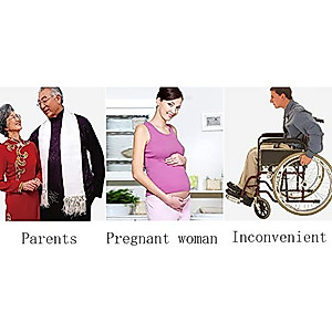 CRODY Bath Wall Attachment Handrails Grab Bar Rails Nylon Non Slip Grab Rails,Stainless Steel Shower Safety Handle with Anti-Slip Grip, Rail for Bathroom Safety, Wall Mounted Towel Rack/38Cm