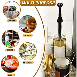 10 Pcs Gold Coffee Syrup Pumps, Compatible with 25.4 Oz/750ml Bottles, Great for Home & Coffee Bar Drinking Mixes, Tea, Beverage, Cocktails