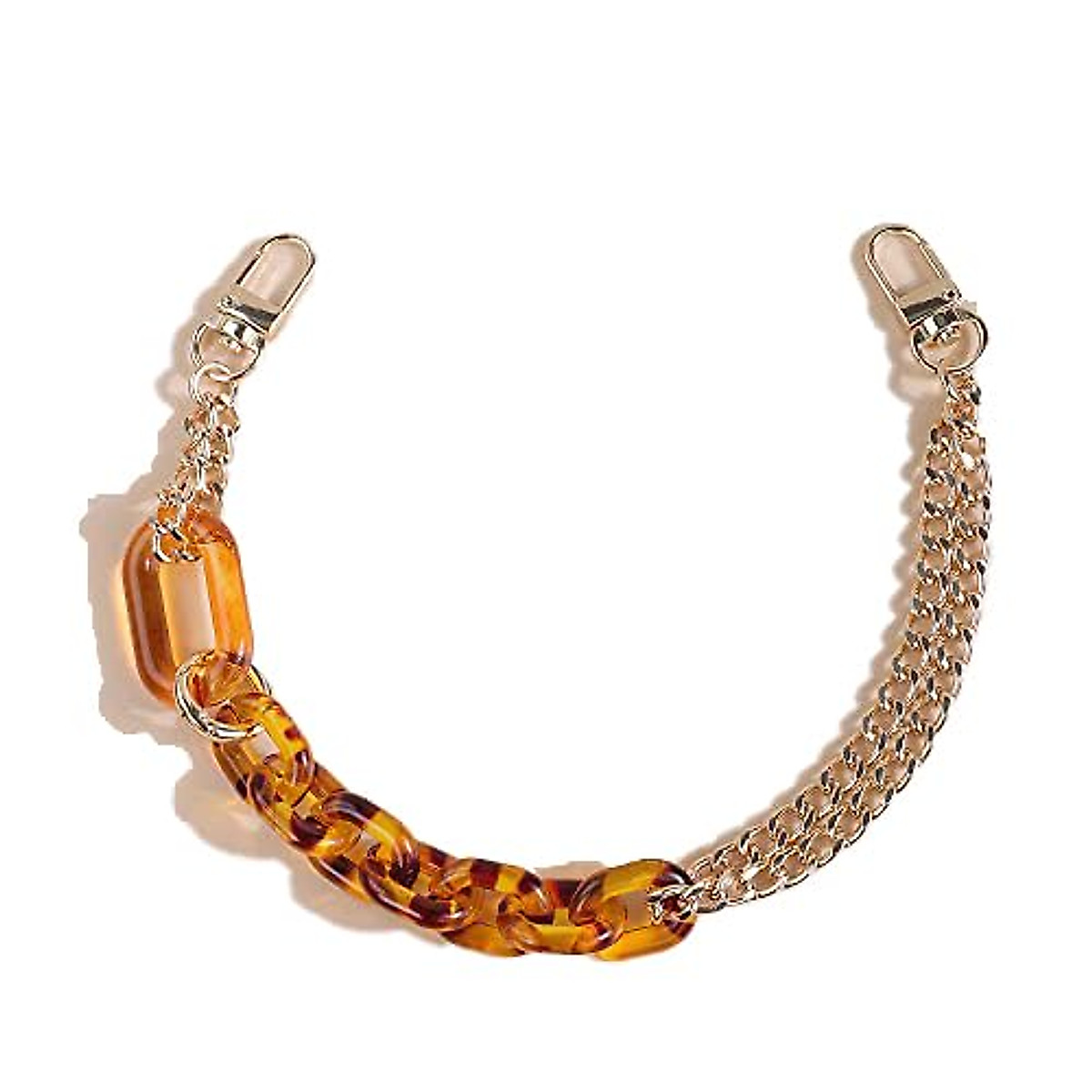 Wiwpar Acrylic Amber Bag Chain Shoulder Bag Purse Replacement Chain Straps for Women's Handbags (Style 4)