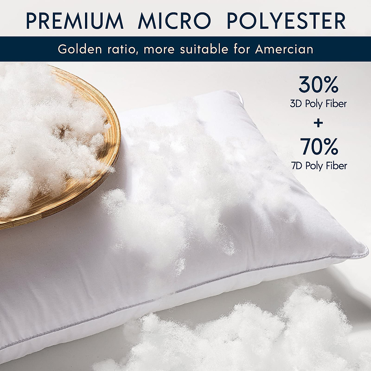 Phantoscope 18x18 Pillow Insert - Throw Pillow Insert with 100% Cotton Cover - 18 Inch Square Form Microfiber Pillow Sham Stuffer - Couch Cushion Pillow, 1 Count (Pack of 1)