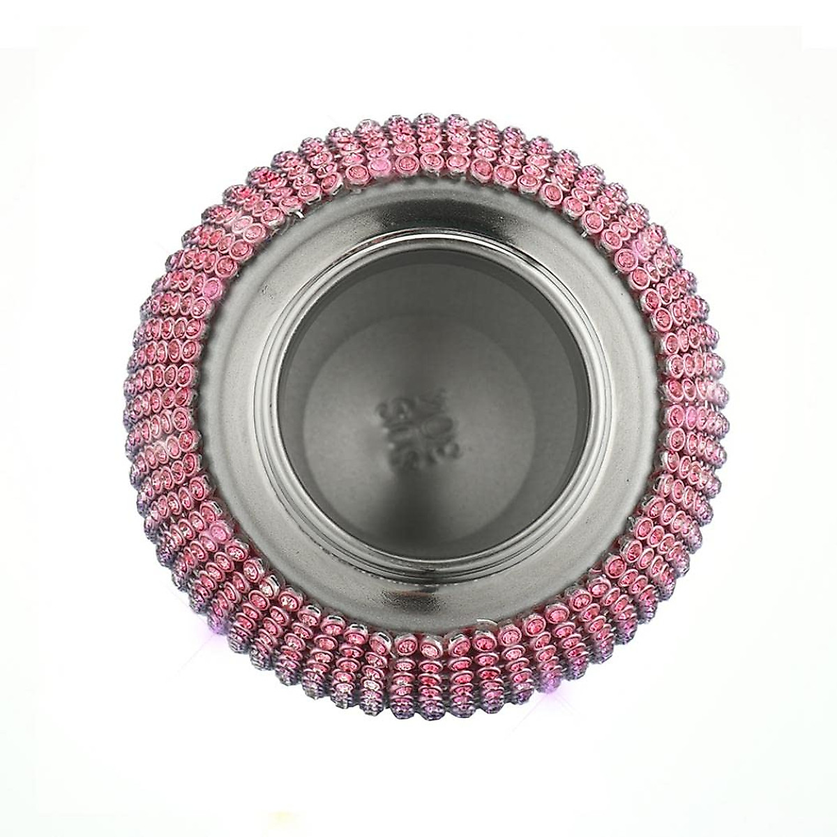 XUDREZ Diamond Thermos Bottle for Womens, Diamond Water Bottle Bling Rhinestone Stainless Steel Vacuum Flask Sparkling Refillable Insulated Thermal Bottle with Pearl Bracelet and Chain (Pink-purple)