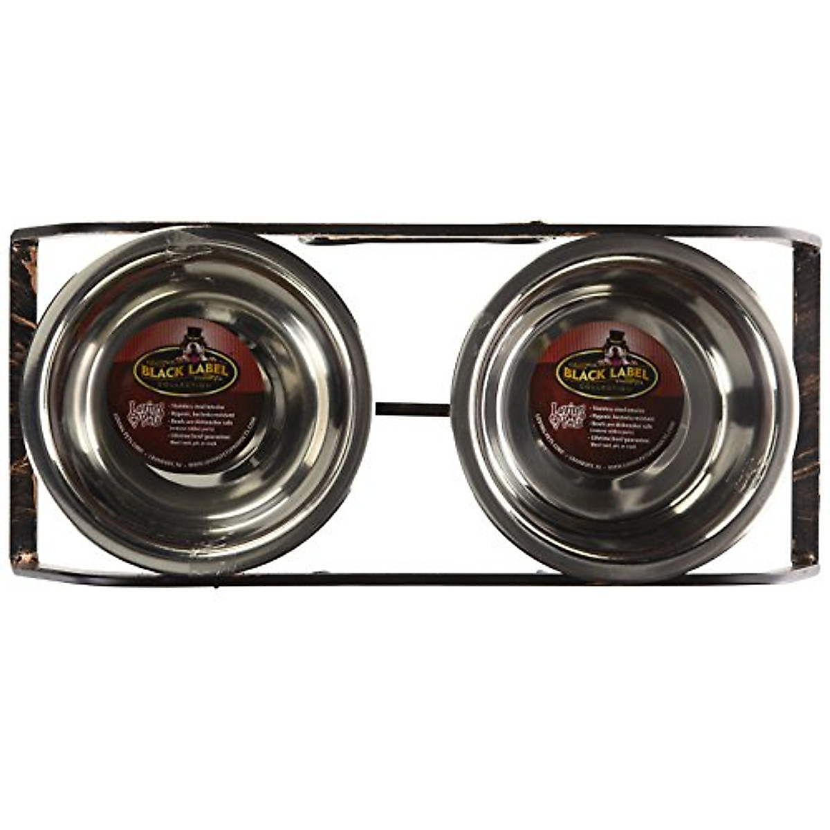 Loving Pets Black Label Collection Layton Diner for Dogs, 1-Pint, Matte Black