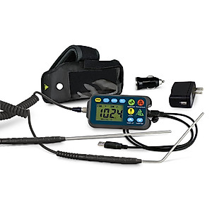 Cattle Rectal Thermometer with 4” Angled Probe. Fast, Accurate Veterinary Thermometer for Dairy and Feedlot. AG-Medix AG-102 Thermometer with large LED and Arm Holster for easy one-hand operation.