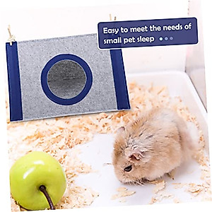BESTOYARD 2pcs Hamster nest Chinchilla Bed Bunny Hideout Corner Hideaway Guinea Pig Chinchilla Corner Hideout Bedding for Guinea Pigs Warm Small Pet Animals Bed cage Hanging Felt Cloth