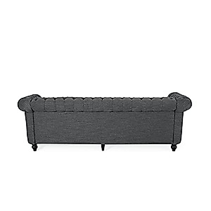 Christopher Knight Home Parksley Sofas, Charcoal + Dark Brown