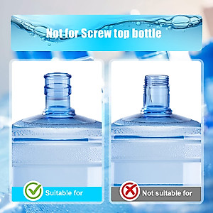 3 & 5 Gallon Water Jug Cap Replacement Non Spill Bottle Caps Anti Splash Peel Pack of 20