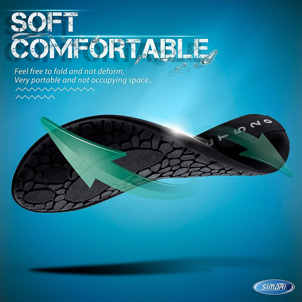 SIMARI Water Shoes for Women Men Aqua Socks Swim Surf Beach Barefoot Yoga Travel Camping Essentials Kayak Boat Accessories Quick-Dry Non Slip Adult Youth SWS002