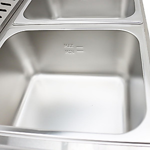 HayWHNKN 5-Pan LP Gas Food Warmer Propane Food Warmer Propane Steam Table Stainless Steel Bain Marie Buffet for Parties (with Gas Regulator Valve) 1/2 * 6inch Deep