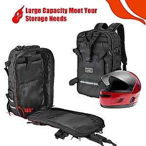Goldfire Large Capacity Motorcycle Cycling Riding Helmet Backpack Military Helmet Molle Storage Bag ,Waterproof Tactical Backpack for Men