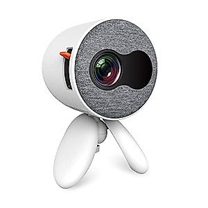 Movie Projector Built-in Speaker Support 1080P Portable Projector Video Projector for Home Cinema & Outdoor Movies Compatible with PC, DVD, TV Stick, USB, Audio (Color : White)