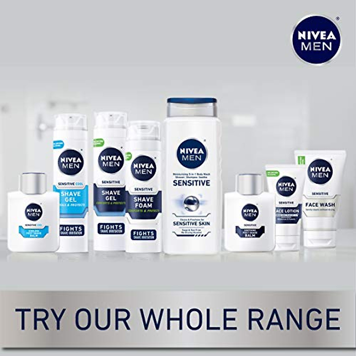 NIVEA FOR MEN Sensitive Post Shave Balm 3.30 oz (Pack of 4)