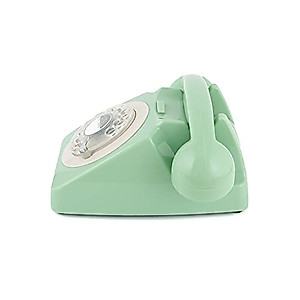 GPO 746 Rotary 1970s-style Retro Landline Phone - Curly Cord, Authentic Bell Ring