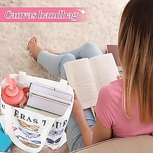 Feiqylly Canvas Tote Bag Inspired Bags Reusable Casual Bag for Work, Shopping,Vacation, Grocery bag for women