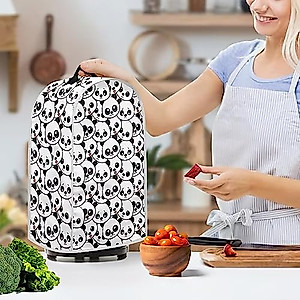 chaqlin Blender Covers, Small Appliance Covers, Kitchen Decorative, Machine Washable Food Processor Dust Cover, Cute Panda Print