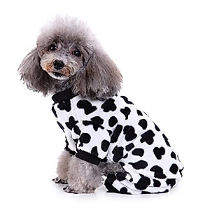 Winter Dog Gear Cow Print pet Clothes Winter Pajamas Pet Raincoat Sweater for Dog