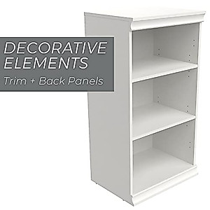 ClosetMaid 4561 Modular Closet Storage Stackable Unit, 4-Drawer, White & 4557 Modular Closet Storage Stackable Shelf Unit, 40.29-inch H x 21.39-inch W x 15.91-inch D, White