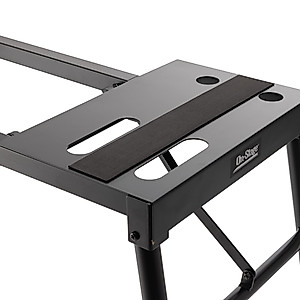 On-Stage KS7150 Platform-Style Keyboard Stand (Setup for Keyboards, Synths, Organs, and Electric Pianos, 230 lb Capacity, Adjustable Height and Width, Folding, Portable, Rubber Feet, Metal, Black)