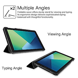 Fintie Slim Case for Samsung Galaxy Tab A 10.1 with S Pen 2016 10.1 Inch (Model SM-P580/P585), Ultra Lightweight Protective Stand Cover Auto Sleep/Wake, Black