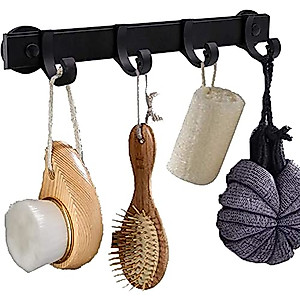 AUXPhome Magnetic BBQ Tool Rack, Universal Fridge Organizer Grill Cutlery Holder Towel Hanger - 4 Adjustable Rail Hooks Storage For Hanging Kitchen Utensils tongs,oven mitt,whisks,hand towel, etc.