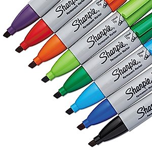 Sharpie 38250Pp Permanent Marker 5.3Mm Chisel Tip Assorted 8/Set (San38250pp)
