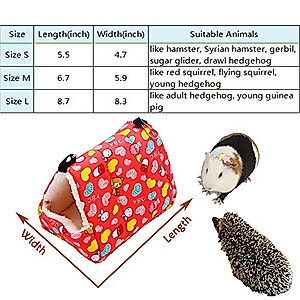 Oncpcare Winter Warm Small Animals Bed Playing Soft Hedgehog Bed Sleeping Cute Hamster Hammock Birds House Hanging Resting for Gerbil Young Guinea Pig Degu Drawl Hedgehog