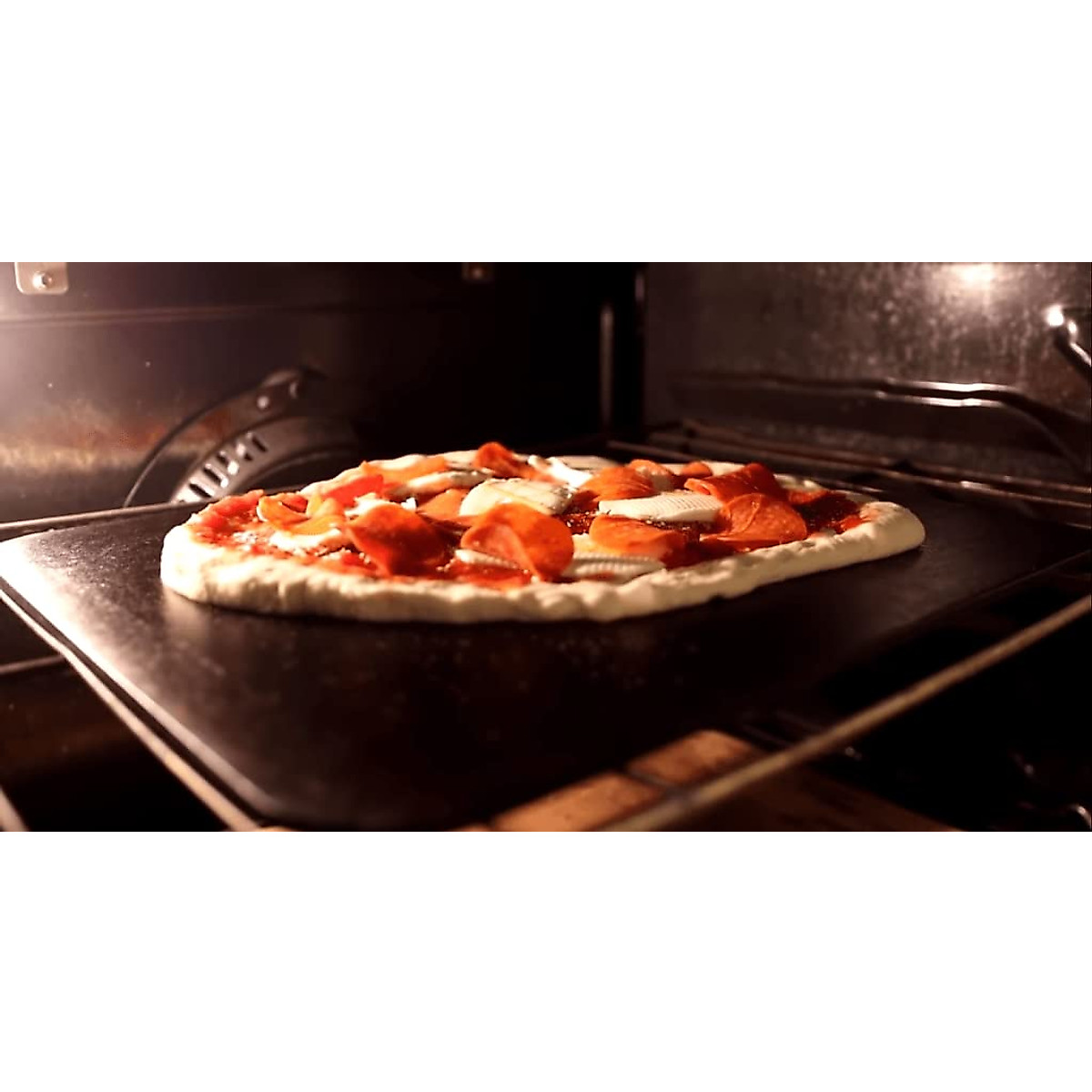 Gunner Ridge - Oven/Grill Pizza Steel - Pre-Seasoned Carbon Steel Oven & Grill Cookware, 10" x 13.5" x 1/4", Made in USA