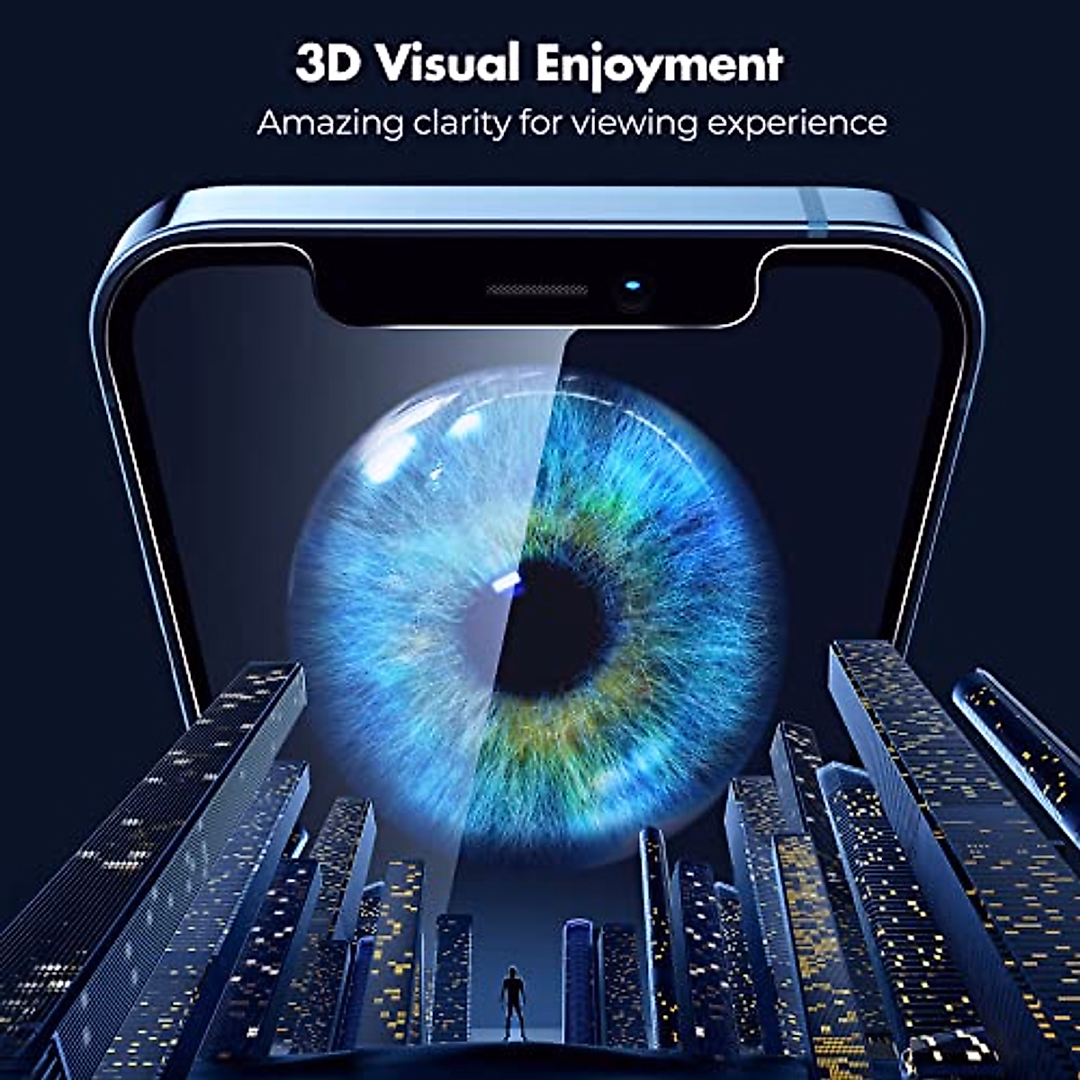 UNBREAKcable Privacy Screen Protector for iPhone 12 Pro Max 6.7", Shatterproof Tempered Glass [True 28°Anti Spy] [9H Hardness] [Easy Installation Frame] Black, 2 Pack