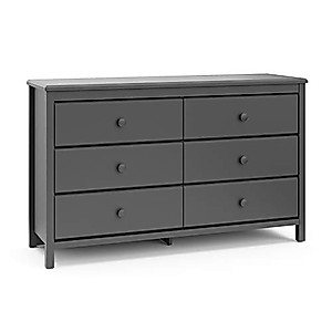 Storkcraft Kenton 5 Drawer Dresser (Gray) & STORKCRAFT Alpine 6 Drawer Dresser - Gray