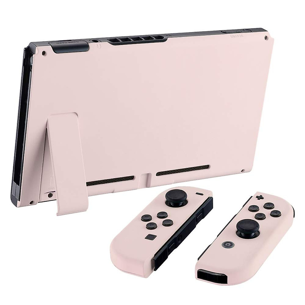 eXtremeRate DIY Replacement Shell Buttons for Nintendo Switch, Cherry Blossoms Pink Back Plate for Switch Console, Custom Housing with Full Set Buttons for Joycon Controller [Only Shell, NO Console]