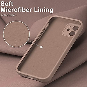 DEENAKIN iPhone 12 Case with Screen Protector,Enhance Camera Protection,Soft Flexible Silicone Gel Rubber Bumper Cover,Slim Fit Shockproof Protective Phone Case for iPhone 12 6.1" Light Brown