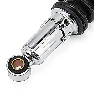 Hegeiis 400mm 15.75 inch 7mm Spring Universal Motorcycle Air Shock Absorber Rear Suspension ATV Quad Scooter Dirt Bike For 50cc 75cc 90cc 125cc 150cc 250cc 300cc (Black)