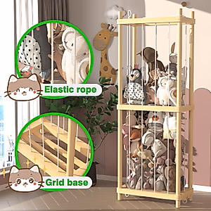Stuffed Animal Zoo, Wooden Stuffed Animal Cage for Kids, Stuffed Animal Zoo Storage for Plus Toys, Large Stuffed Animal Storage Zoo, Stuffed Animal Zoo Storage Cage for Playroom, Bedroom, Nursery Room